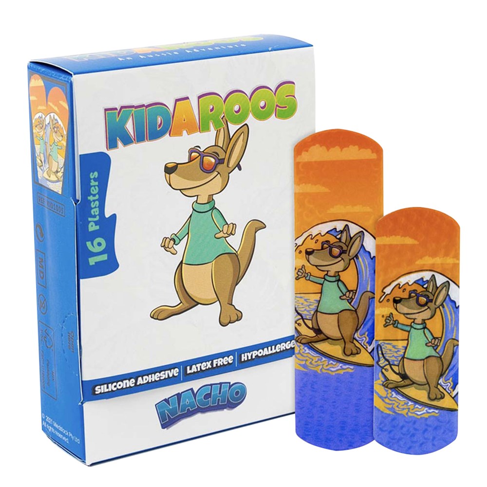Medstock Kidaroos Silicone Plaster NACHO Pkt16 - SSS Australia - SSS ...