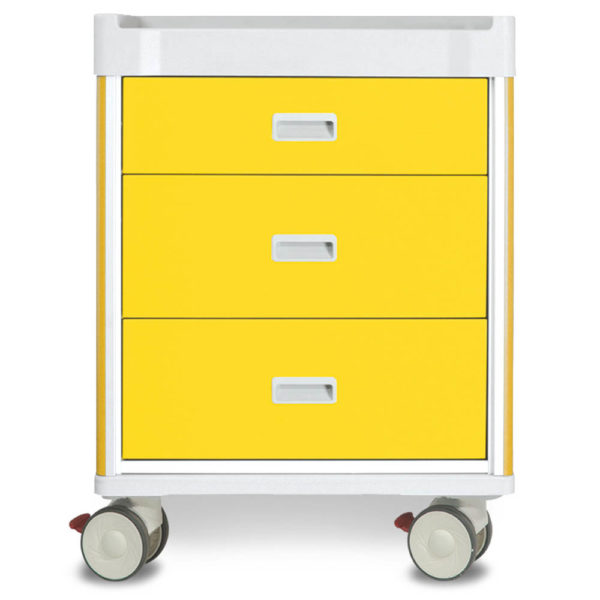 Viva Isolation Trolley Yellow 3 drawer 690x520x930 GC1040 - SSS ...