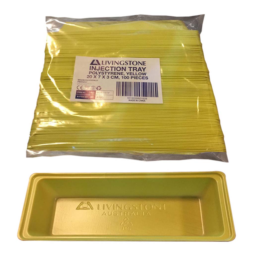 Injection Tray Disposable Yellow 200 x 70 x 30mm Each - SSS Australia ...