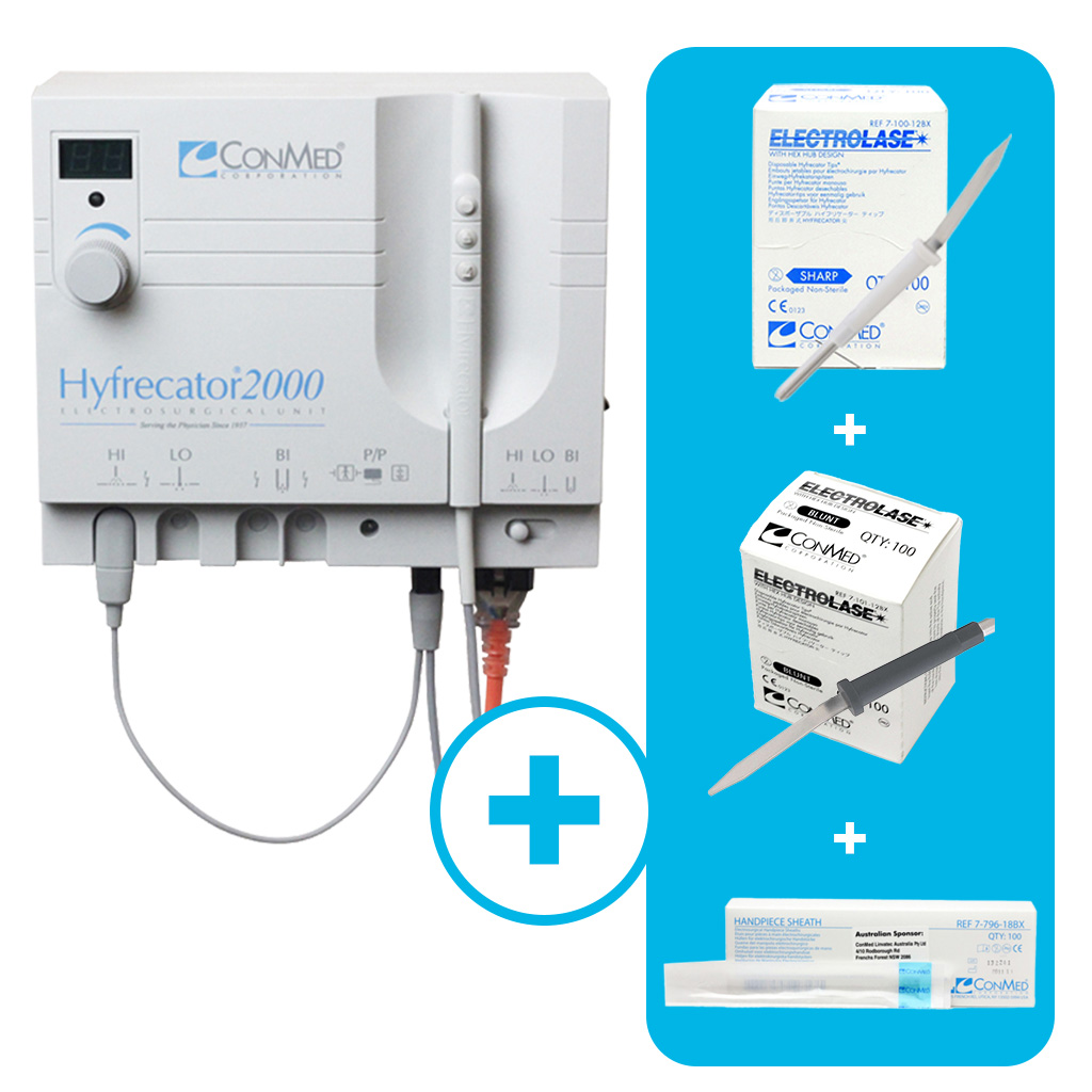 Conmed Hyfrecator Bundle W- Box of Sheaths Tips Blunt & Shar - SSS ...