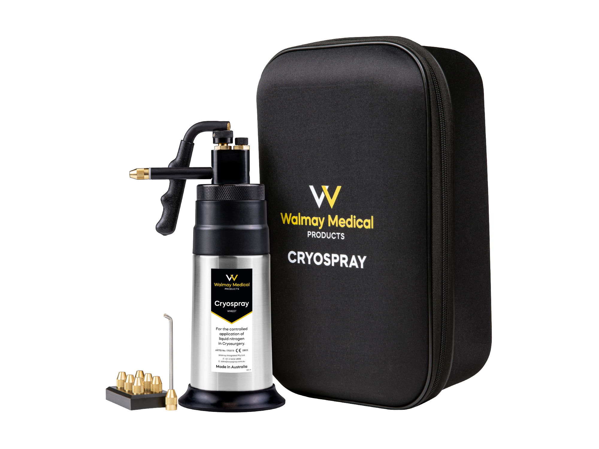 Walmay Cryospray WM227 Liquid Nitrogen Unit with 5 Tips & Case - SSS ...