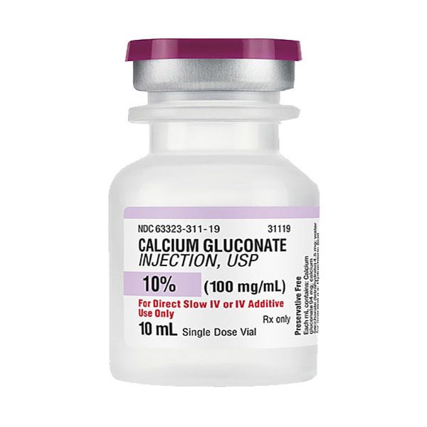 Calcium Gluconate Inj 10% 1g /10ml Vial x10 - SSS Australia - SSS ...