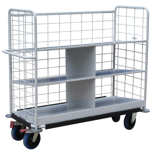 Clean Linen Trolley Grey Powdercoated w/ Mesh Sides and Back - SSS ...