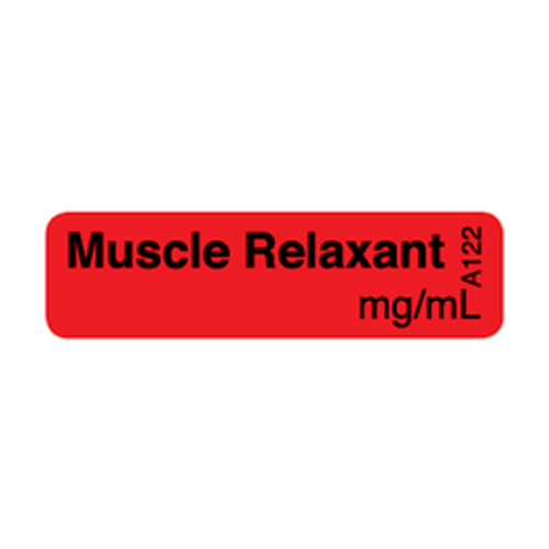 Anaesthetic Label Muscle Relaxant Roll 1000 AL A122 | Drug Labels P ...