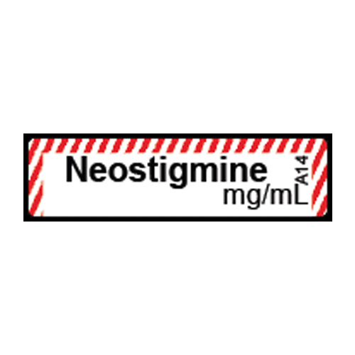 Anaesthetic Label Neostigmine Roll 1000 AL A14 | Drug Labels P - - SSS ...
