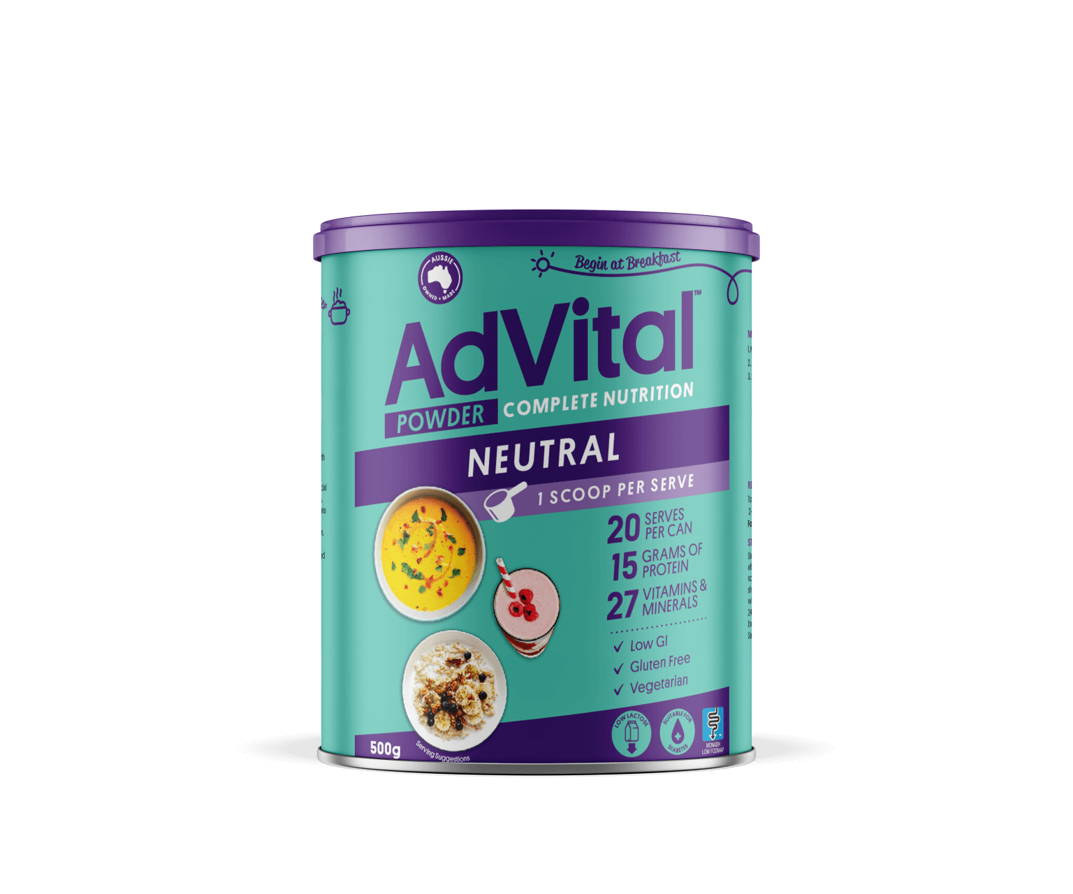 Flavour Creations AdVital Complete Neutral Powder 500g Can | Dysphagia ...