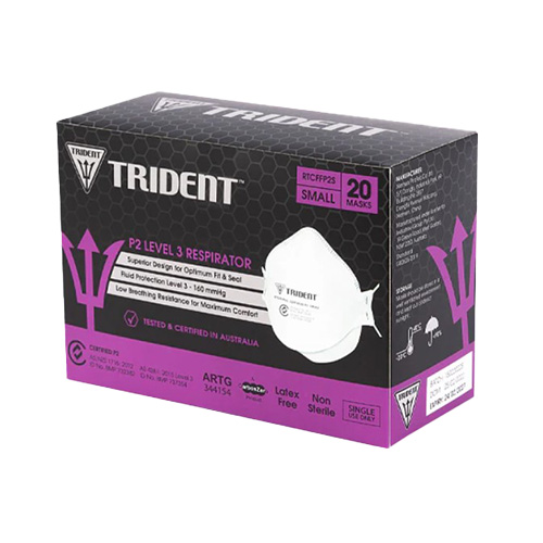 1531328 - Face Mask N95 Respirator Flat Fold P2 Level 3 Trident S - SSS ...