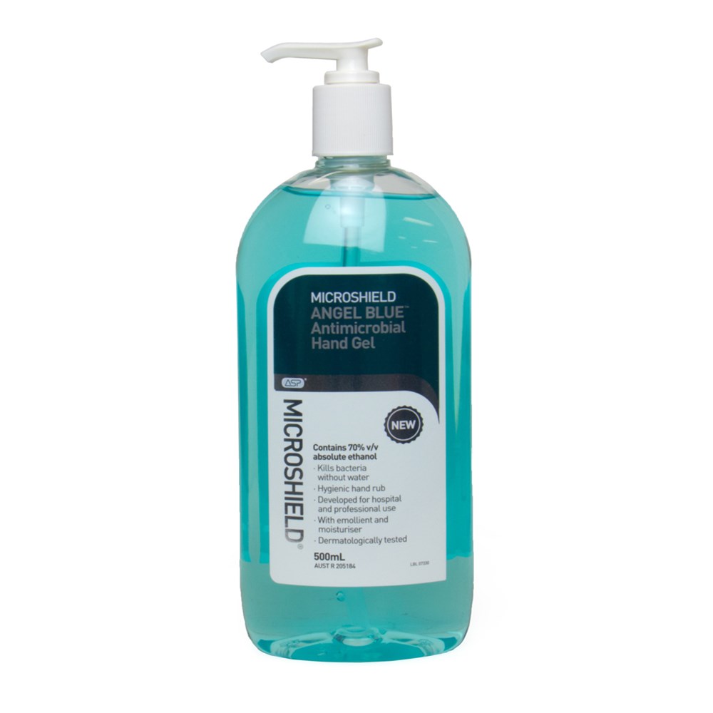Microshield Angel Blue Antimicrobial Hand Gel 500ml - SSS Australia ...