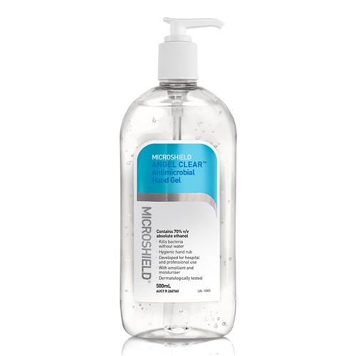 Microshield Angel Clear Antimicrobial Hand Gel 500ml - SSS Australia ...