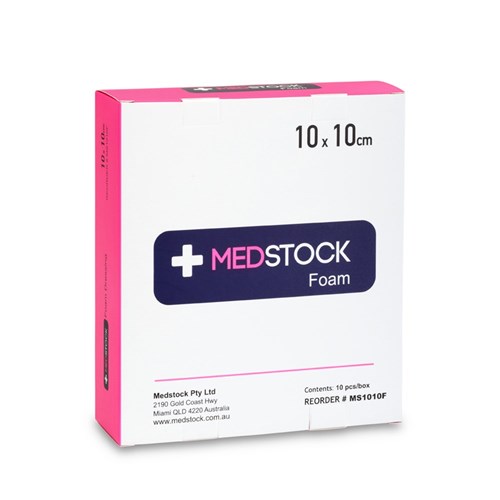 Medstock Foam Non-Adhesive Dressing 10 x 10cm B10 - SSS Australia | SSS Australia Medical ...