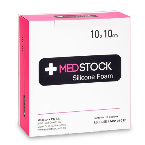 Medstock Silicone Foam Dressing With Border 10 x 10cm B10 - SSS Australia | SSS Australia ...